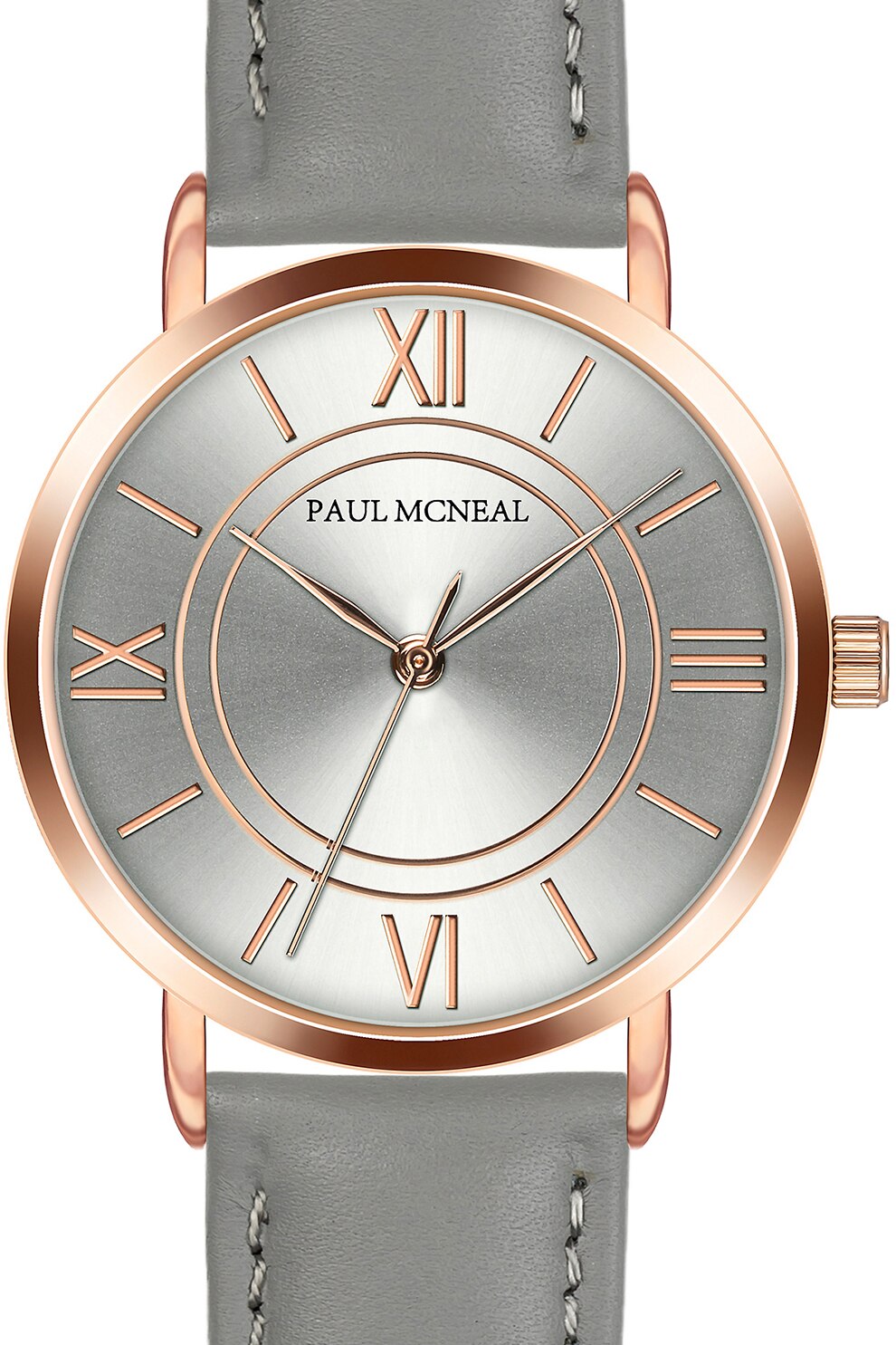 Paul McNeal, Часовник с кожена каишка, Сив - eMAG.bg