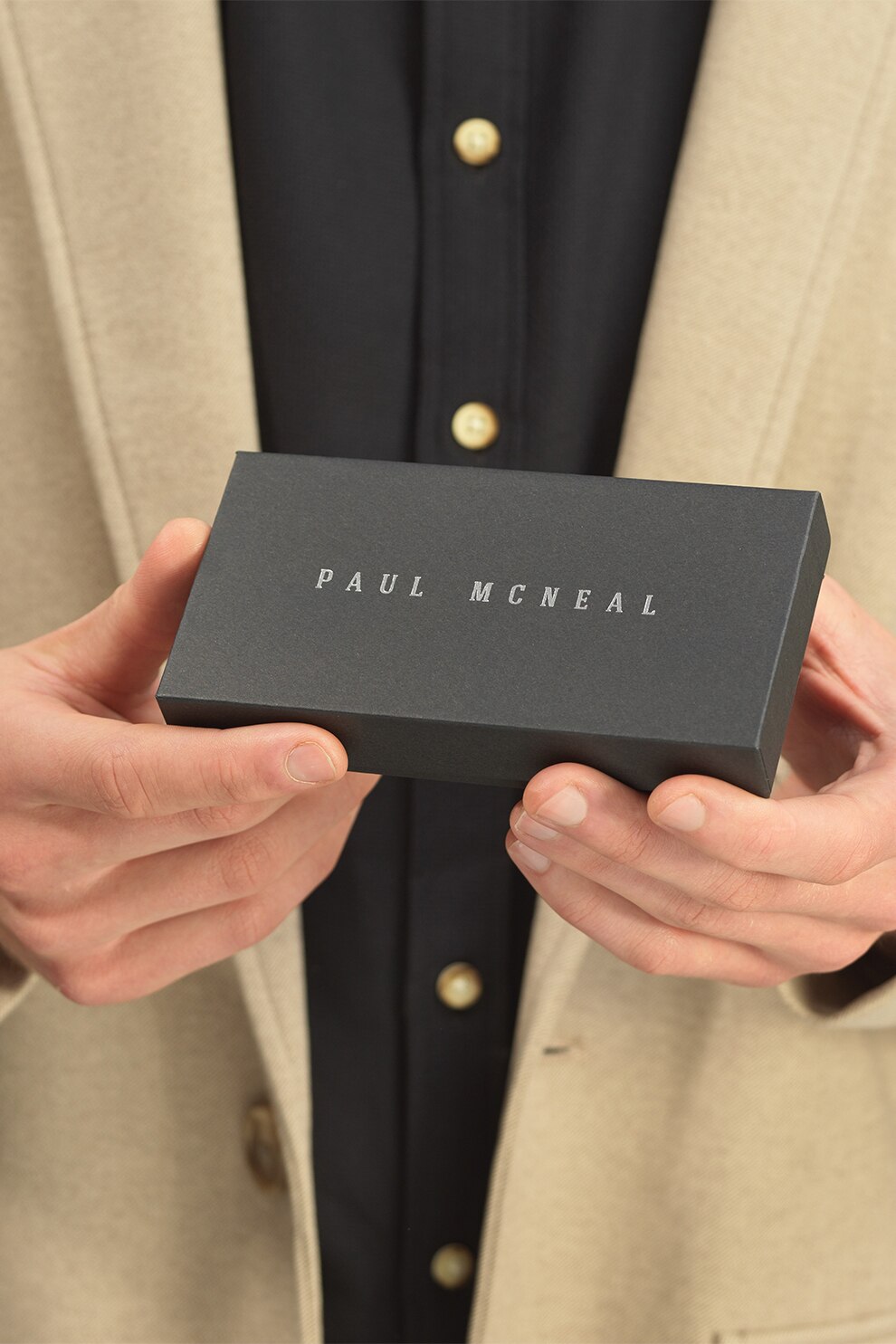 Paul McNeal, Кварцов часовник с метална верижка, Тъмносребрист - eMAG.bg