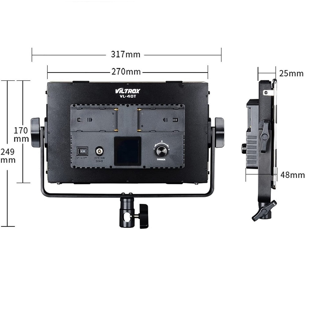 Фото-видео лампа, Viltrox, VL-40T CRI, регулируема цветна температура ...