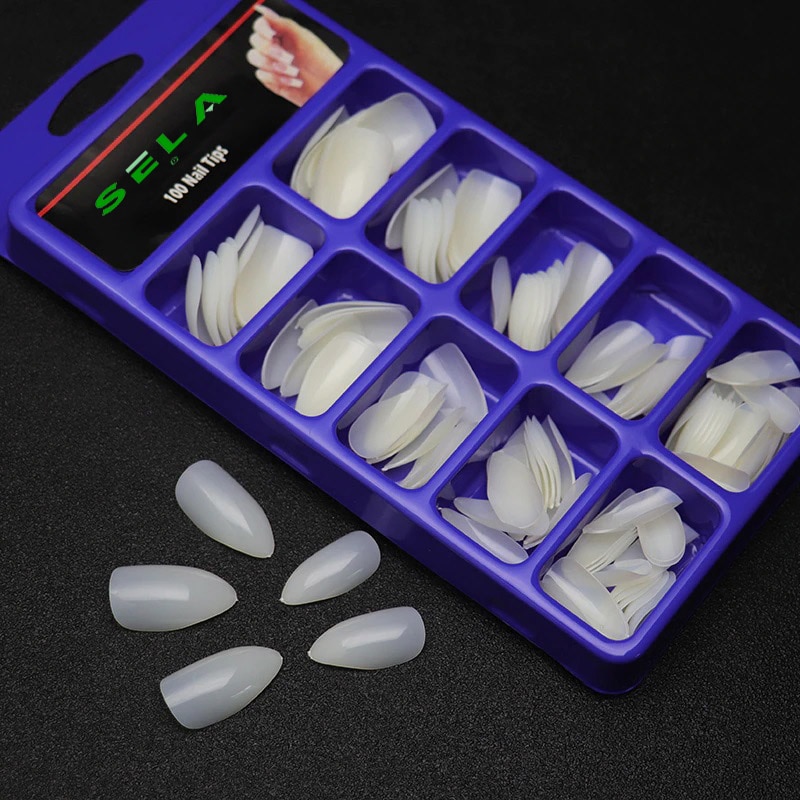 Tipsuri Unghii False Natur Sela Ovale - Migdala, 100 bucati - eMAG.ro