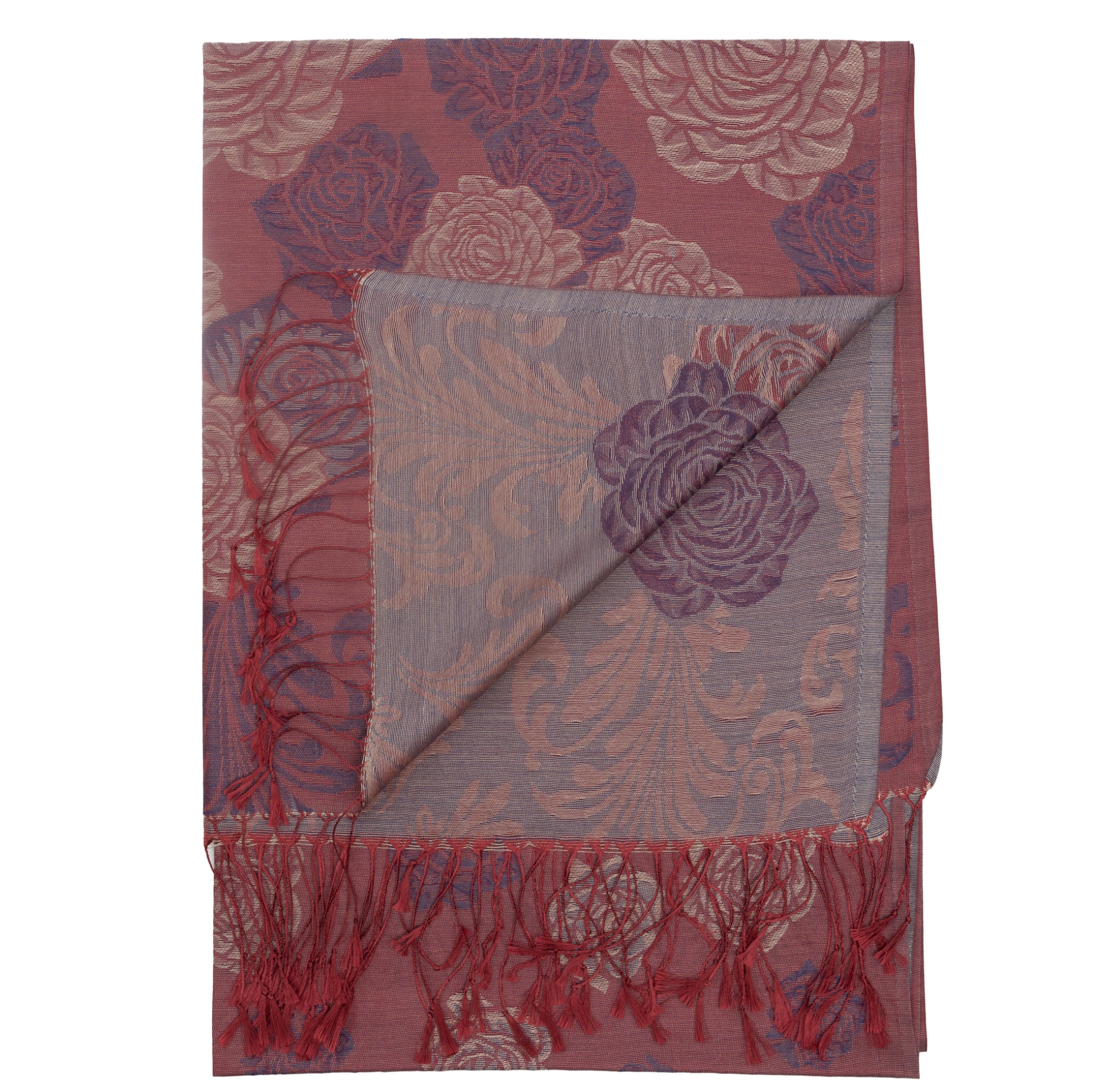 Bronz sál, Pashma, rózsa mintás, 170 cm x 70 cm - eMAG.hu