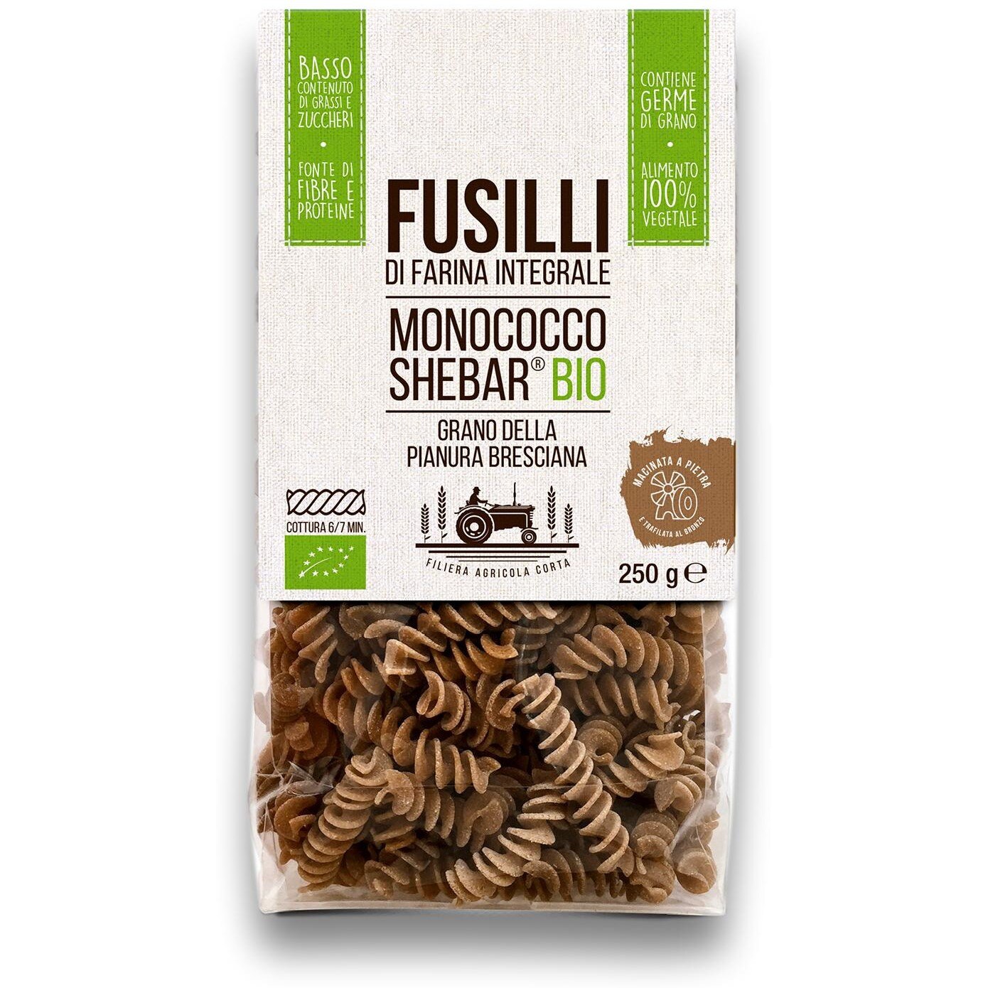 Paste fusilli bio din grau alac Shebar Tradizioni Padane, 250 g - eMAG.ro
