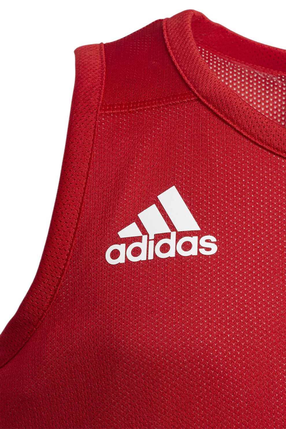 adidas Performance, Tricou reversibil fara maneci, pentru baschet, Rosu ...