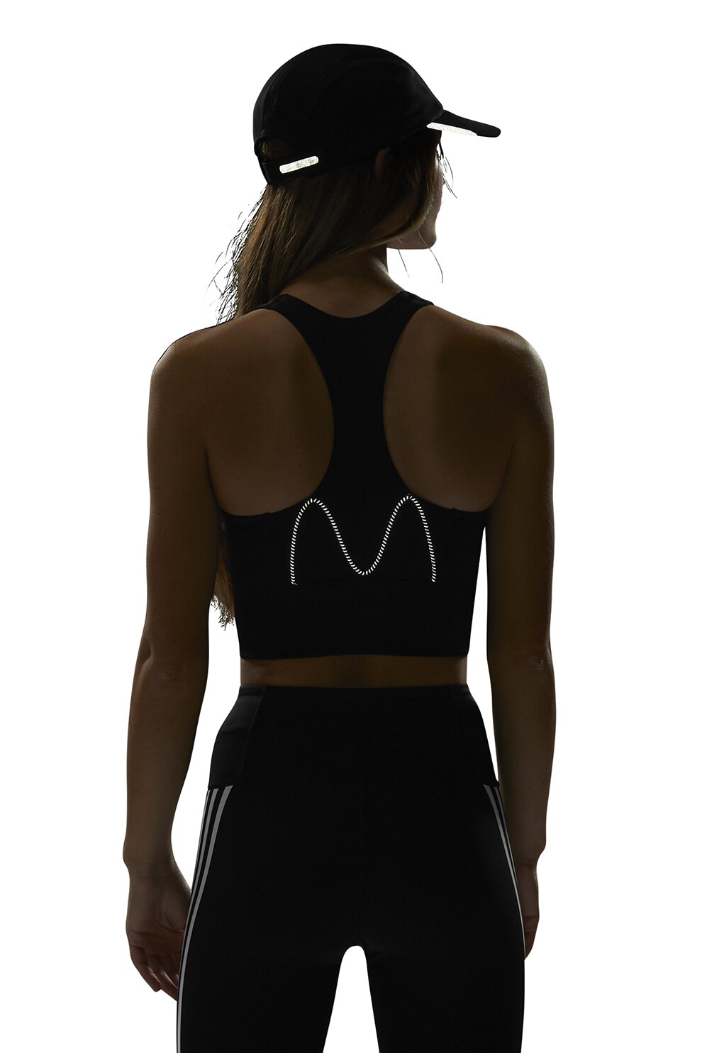 adidas Performance, Sutien cu logo, pentru fitness, Negru, M-A-C - eMAG.ro