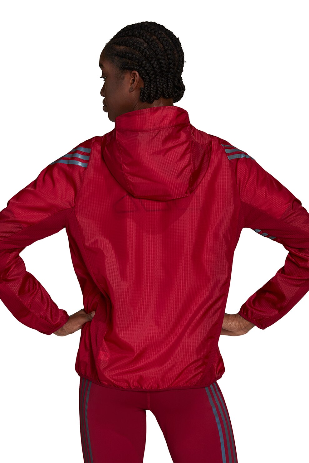 adidas Performance, Jacheta regular fit cu 3 dungi, pentru alergare Run ...