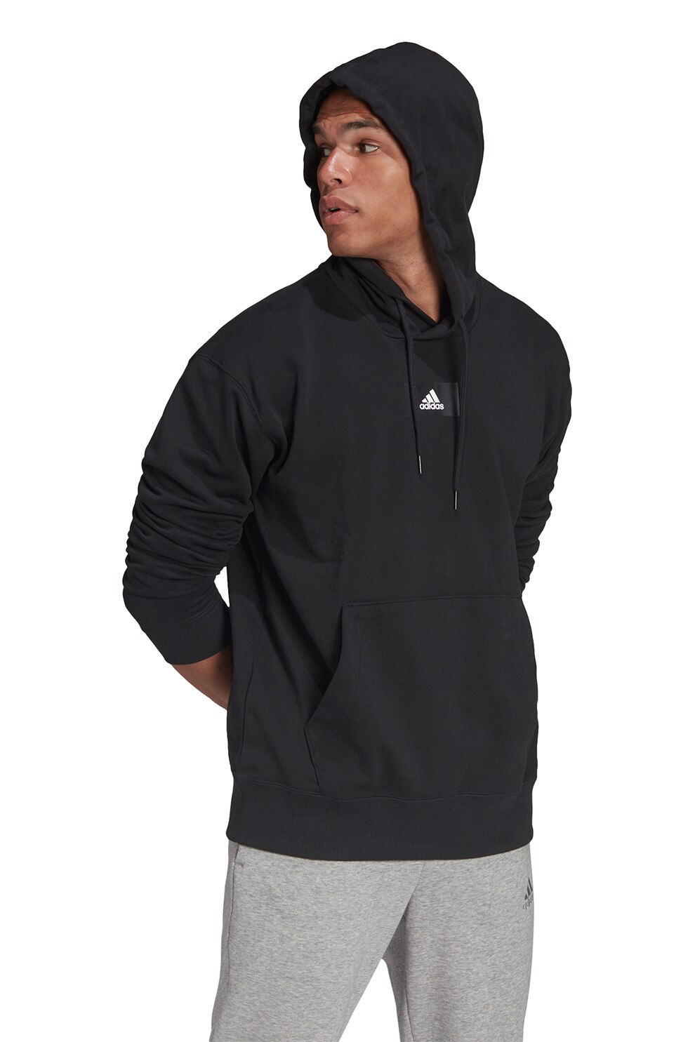 adidas Sportswear, Hanorac lejer Essentials FeelVivid, Negru, XL - eMAG.ro