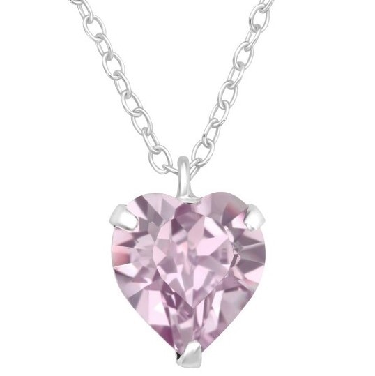 Colier din argint 925 – Inima cristal veritabil - eMAG.ro