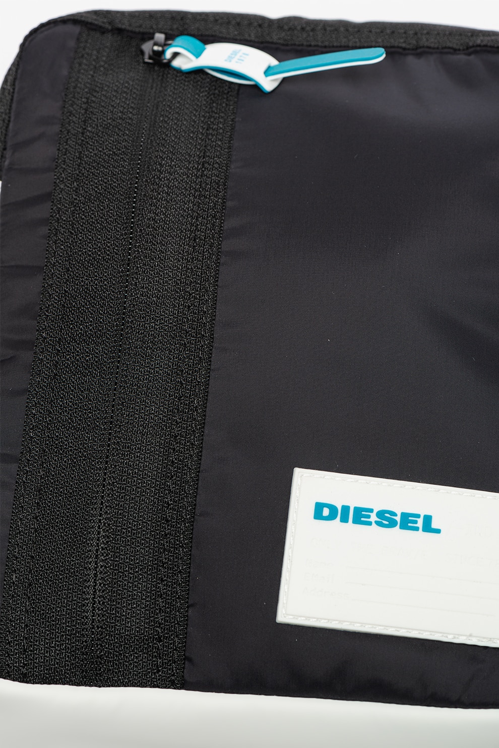 Diesel, Geanta crossbody cu bareta detasabila Discover, Negru/Alb - eMAG.ro