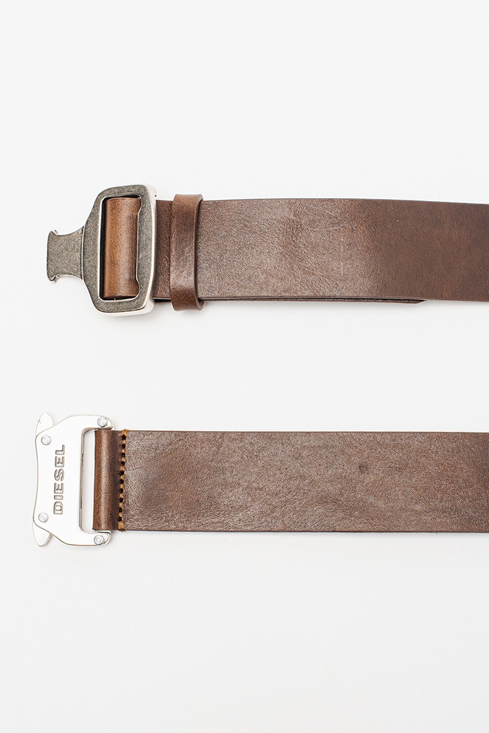 Diesel, Curea din piele cu logo gravat B-Clic - eMAG.ro