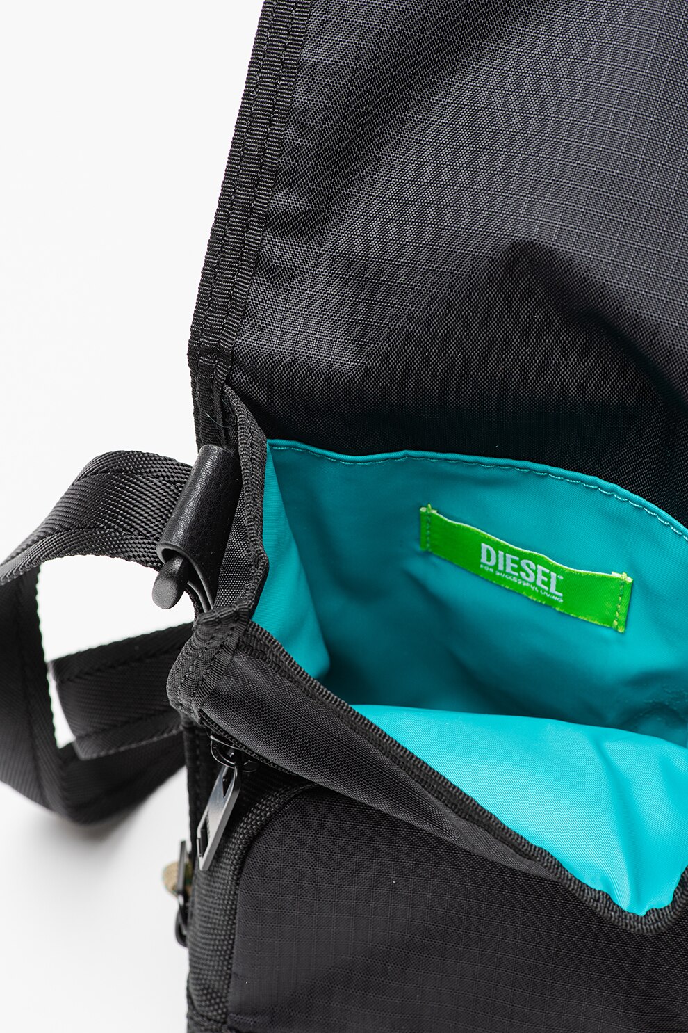 Diesel, Geanta crossbody cu aplicatie logo Anko, Turcoaz - eMAG.ro