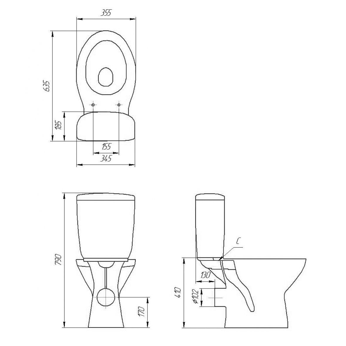 Set vas WC cu functie bideu, evacuare laterala Senator Cersanit si ...