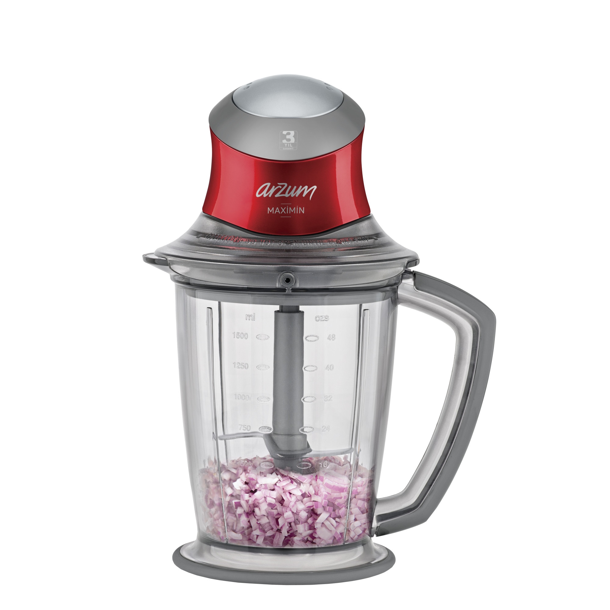 Tocator fructe si legume Arzum AR1020 Maximin, 400W, 1500ml, rosu - eMAG.ro