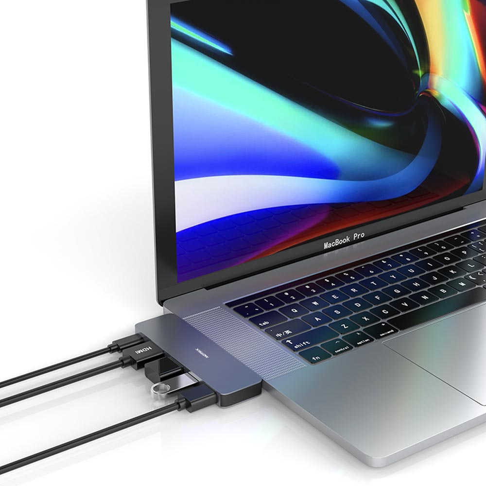 Hub adaptor Motrix® Dual Thunderbolt la 1xUSB 3.0, 2xUSB 2.0, 1xHDMI ...