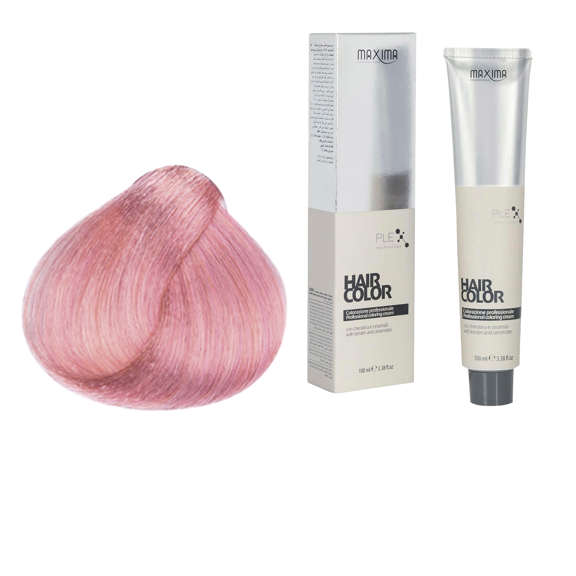 Vopsea de par Profesionala Maxima 738AR Metalic Roz Artic, cu ...