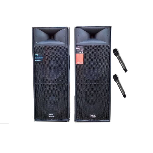 Set Boxe Audio cu 2 Microfoane, Telecomanda, Bluetooth, 900 W, Difuzor ...
