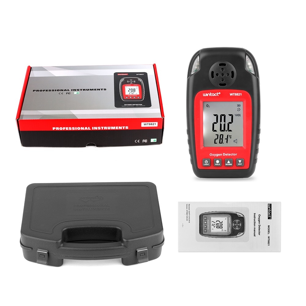 Wintact WT8821 hordozható oxigén (O2) érzékelő - eMAG.hu