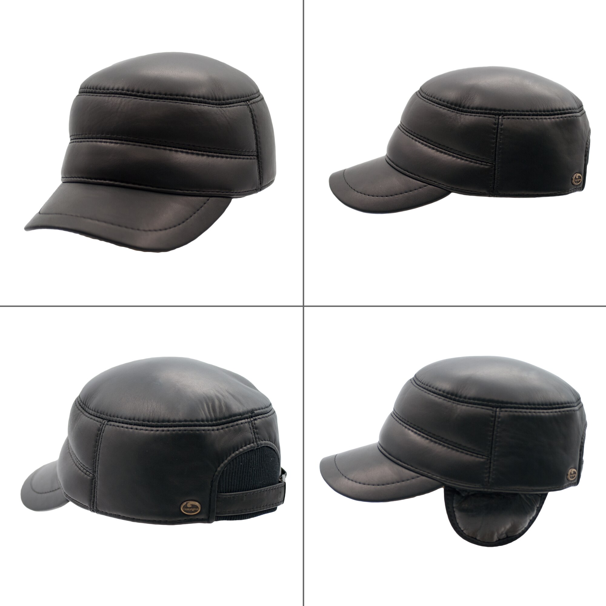 Sapca barbati, Dazoriginal, armata stil, cu protectie urechi, piele ...