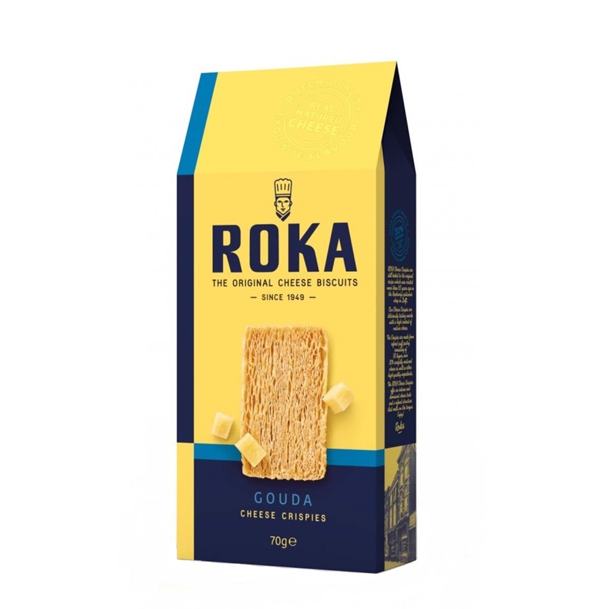 Biscuiti crocanti din aluat fraged cu branza Gouda 70g ROKA - eMAG.ro