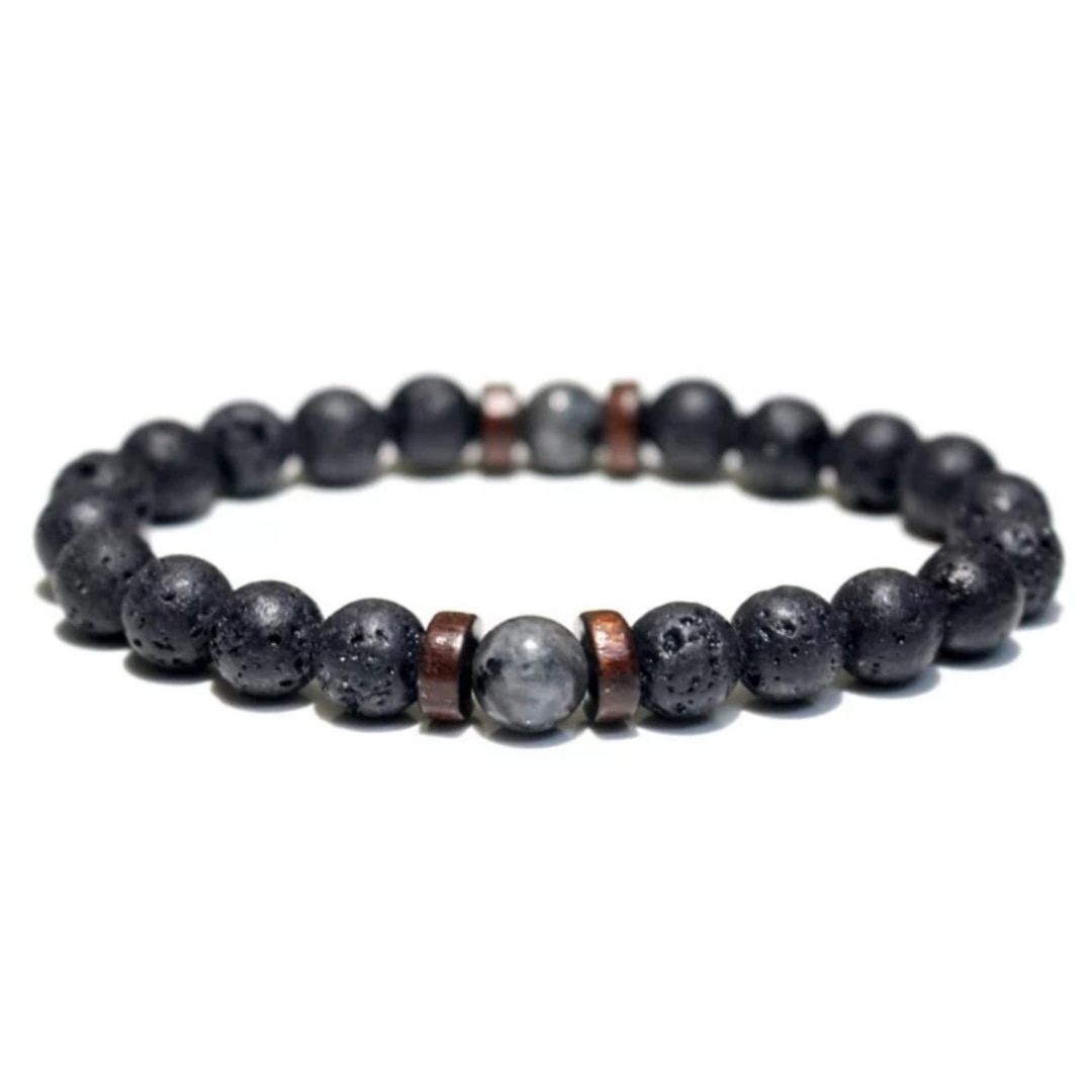 Bratara Roca Vulcanica unisex, Negru - eMAG.ro