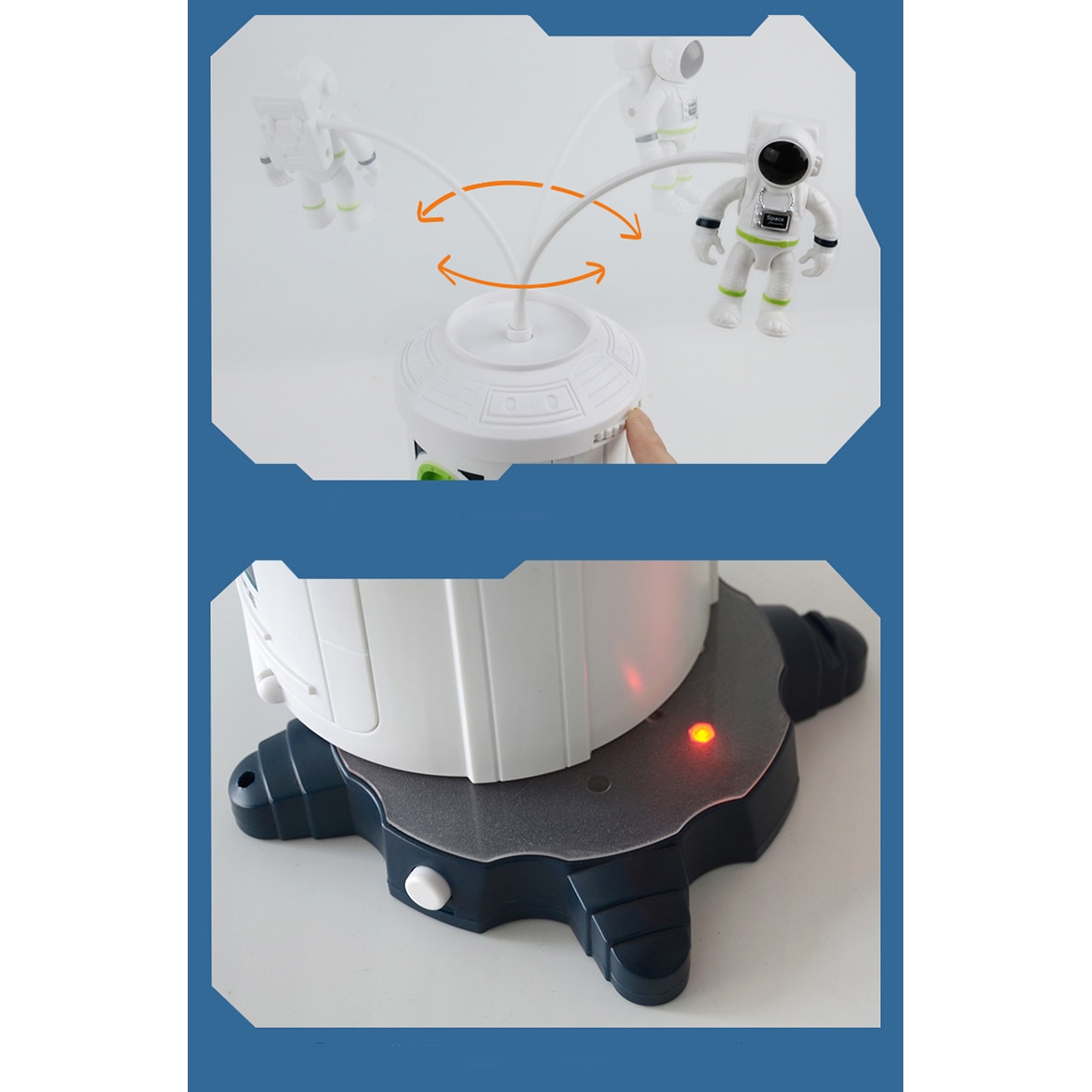 Statie spatiala cu lumini si sunete, 2 module rotative, trape, camere ...