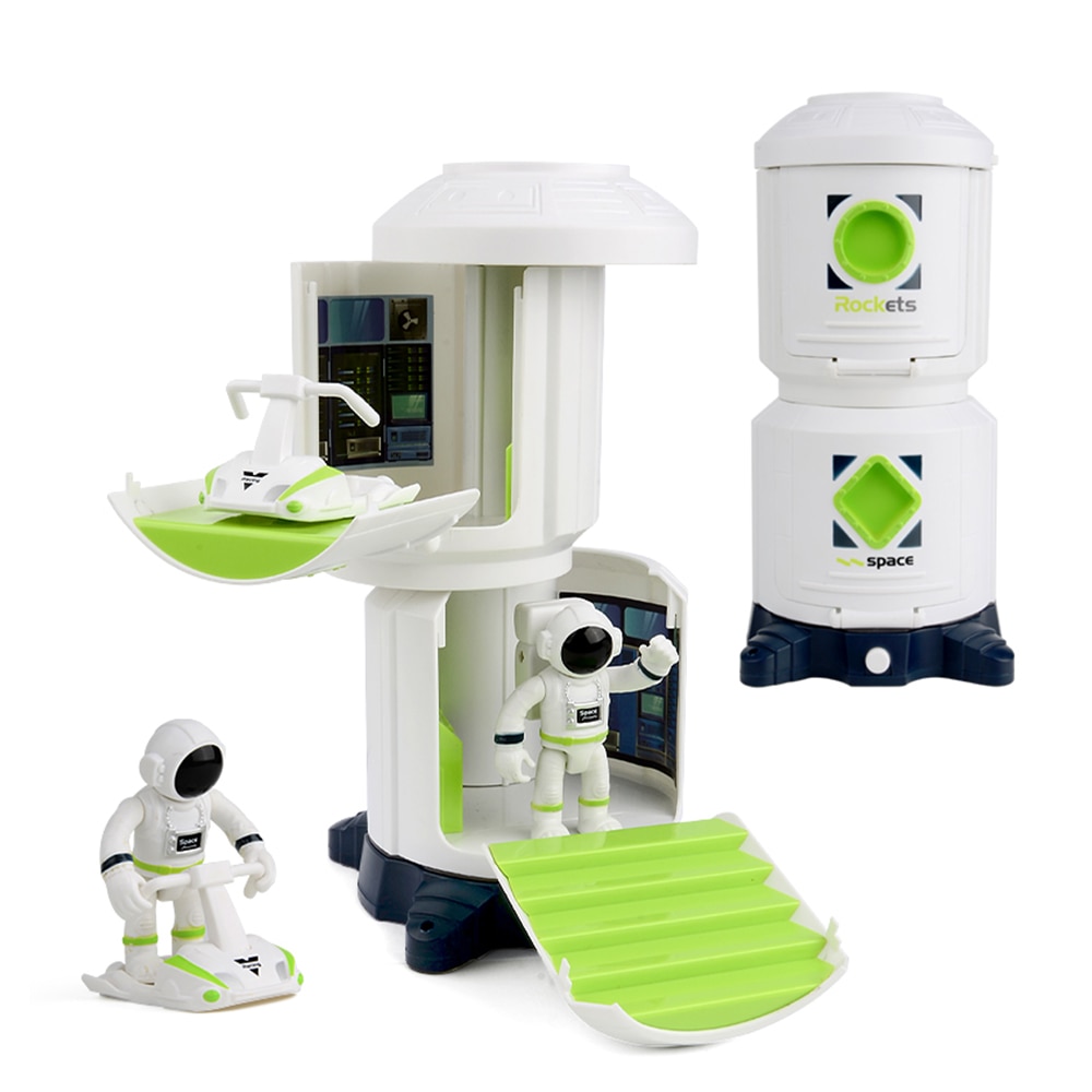 Statie spatiala cu lumini si sunete, 2 module rotative, trape, camere ...