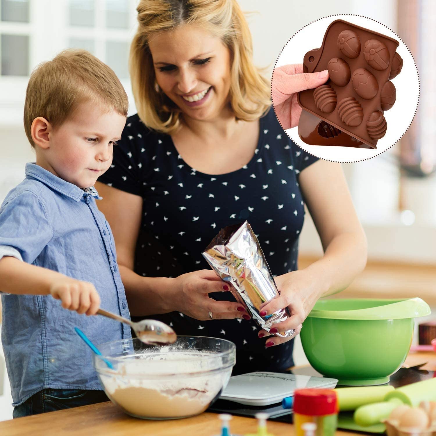 Set 2 forme pentru bomboane Koungiam, Silicon, Maro - eMAG.ro