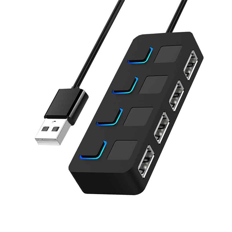 Adaptor 4-in-1 Hub, Sundiguer®, USB 3.0, USB 2.0, LED, 4 porturi de ...