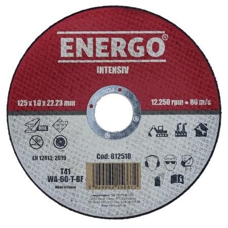 Disc taiere otel/inox 125 x 1.0 mm intensiv ENERGO - eMAG.ro