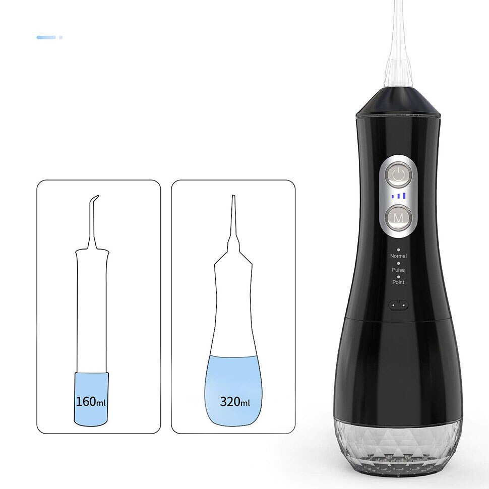 Irigator oral, YHJ, 9 Metode de curatare, 4 duze, 320ml, IPX7, Portabil ...