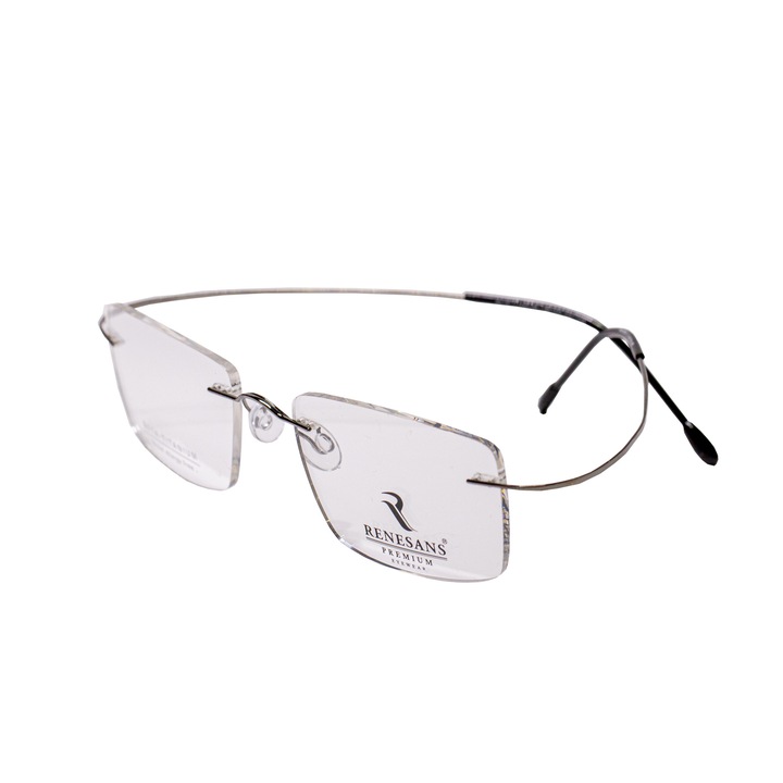 Rame ochelari de vedere unisex RENESANS, Premium Titanium 6000-C2, Gun ...