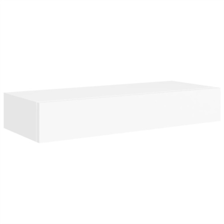 Raft de perete cu sertar, alb, 60x23,5x10 cm, MDF, pentru living 7724 ...