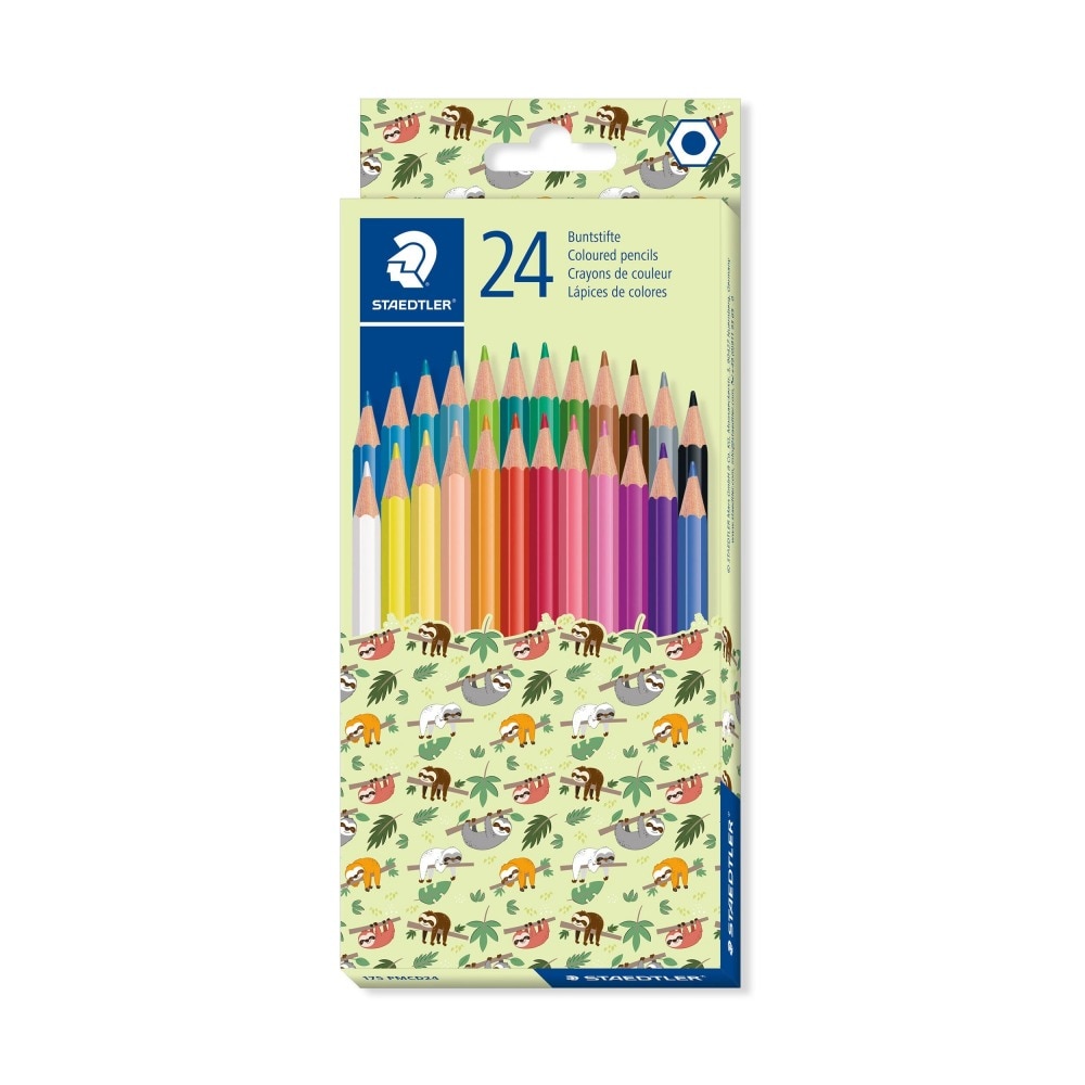 Set de creioane colorate, Staedtler, 24 de culori, Multicolor - eMAG.ro