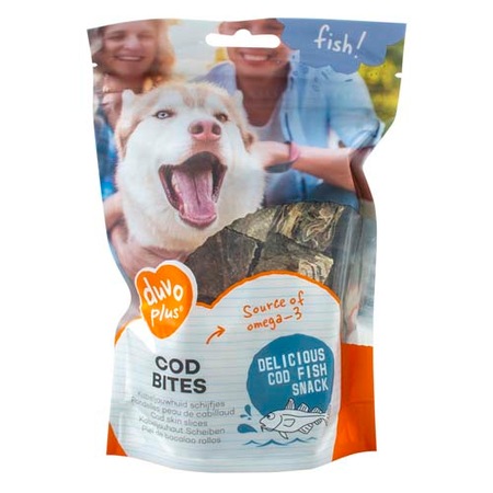Лакомство DUVO + FISH! Dried cod pieces, 80гр - eMAG.bg