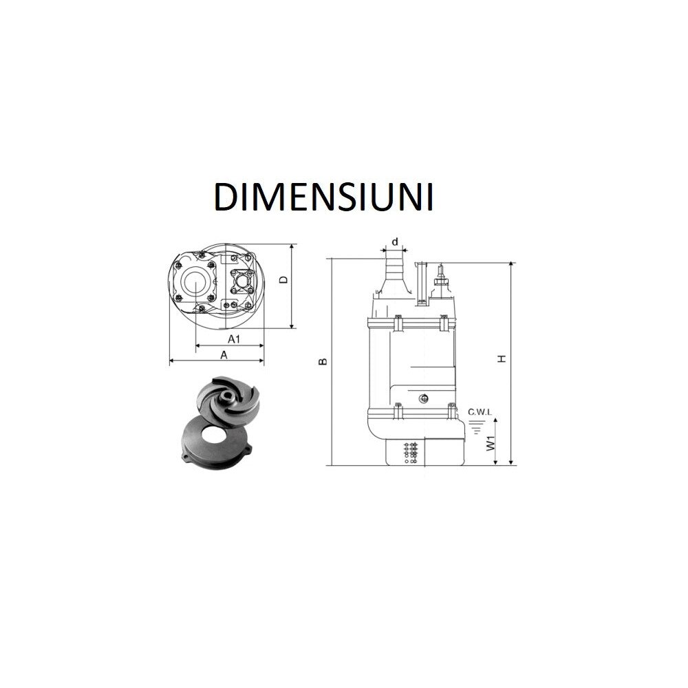 Pompa apa murdara profesionala pentru apa cu noroi / namol IBO Dambat ...
