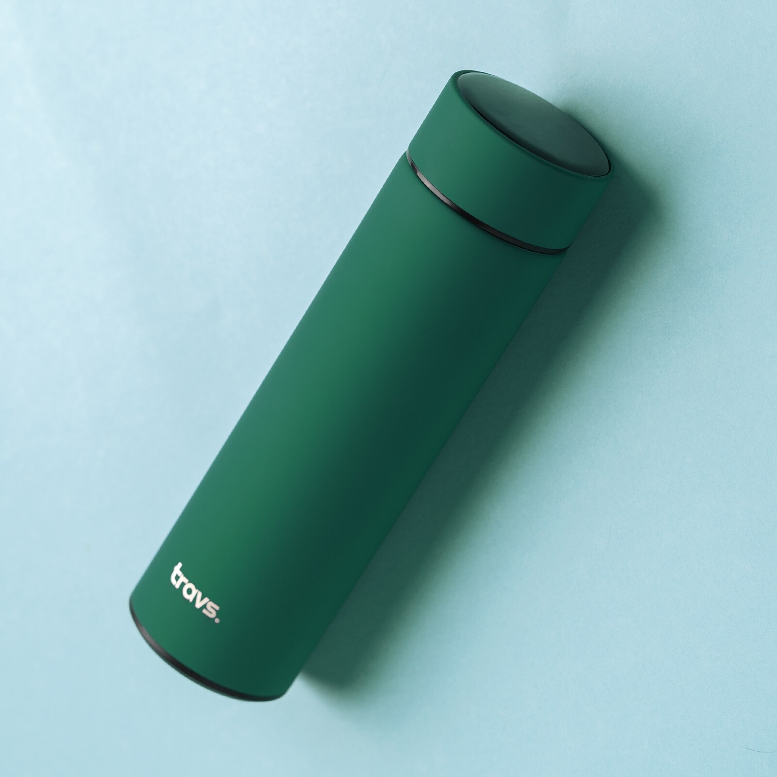 Termosz Smart LED Matt zöld, duplafalú, infúziós, 500 ml - eMAG.hu