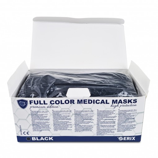 Set 50 Masti Medicale 4 Straturi Tip IIR Negru Serix - eMAG.ro