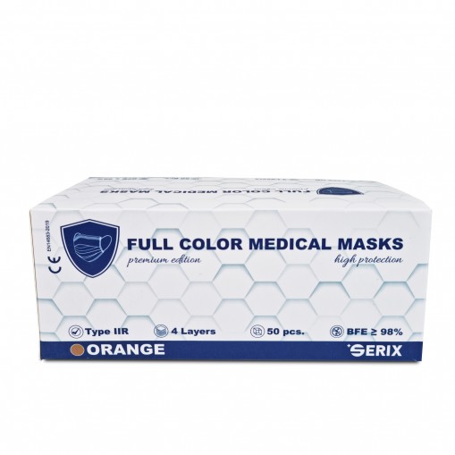 Set 50 Masti Medicale 4 Straturi Tip IIR Portocaliu Serix - eMAG.ro