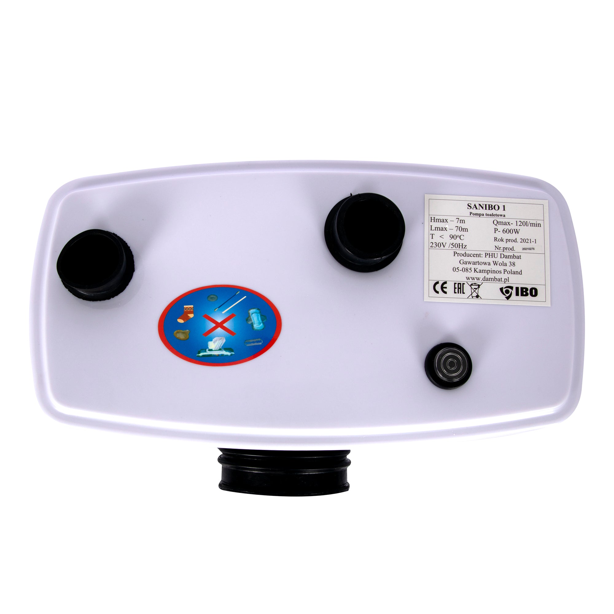 Pompa cu tocator WC IBO Dambat Sanibo1, 600W, 120 l/min - eMAG.ro
