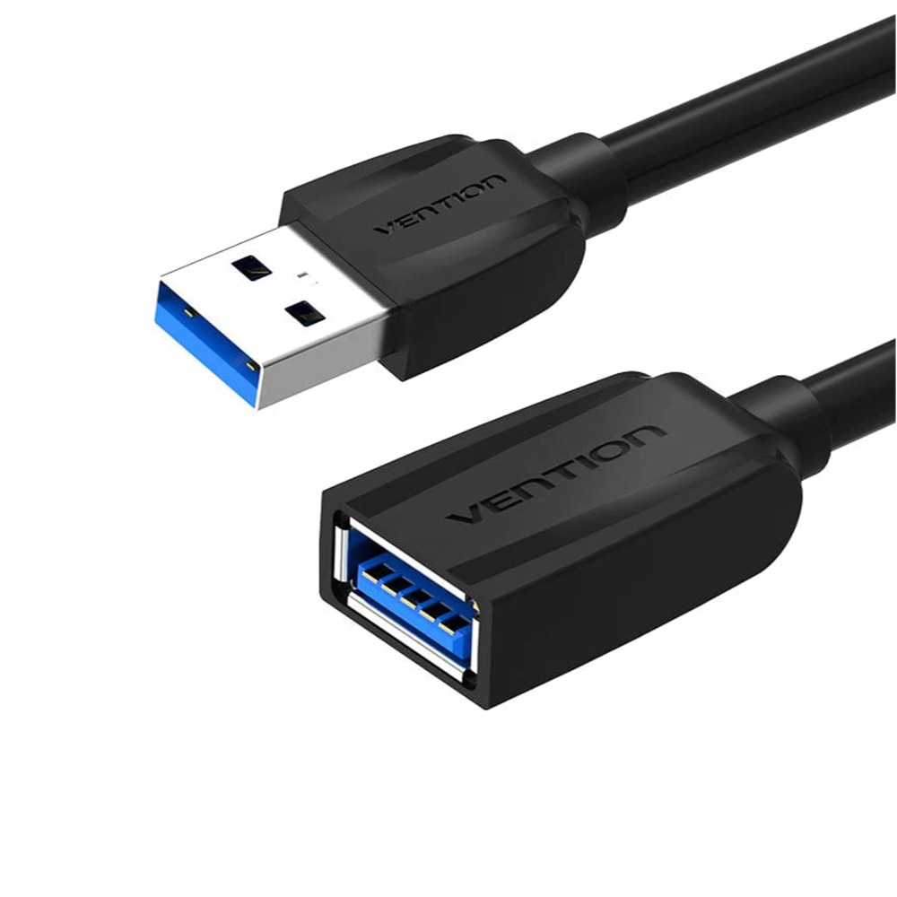 Cablu de Extensie USB 3.0 Tata la USB Mama, Vention, 1m, Negru - eMAG.ro