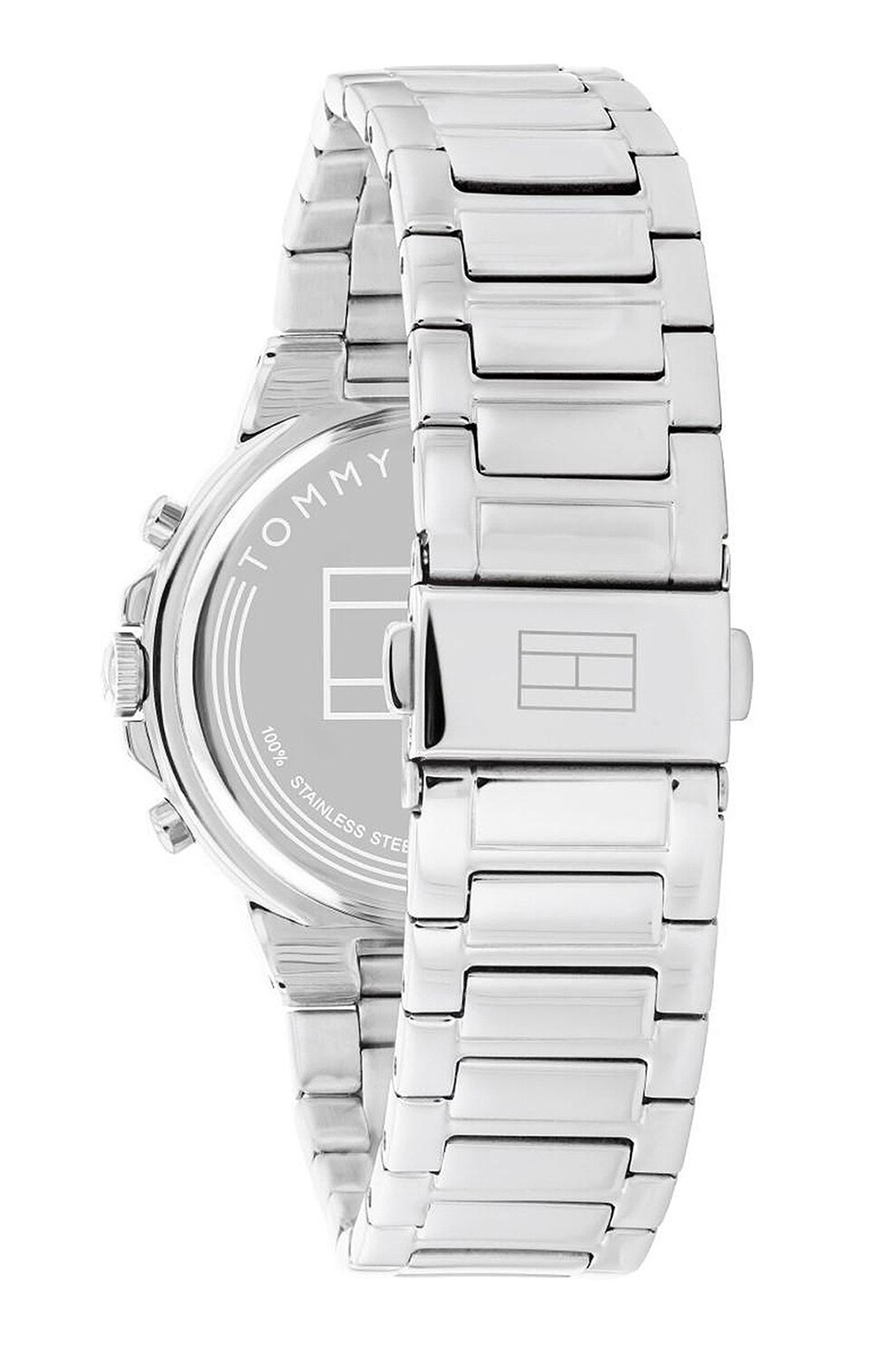 Tommy Hilfiger, Мултифункционален часовник с циркони, Сребрист - eMAG.bg