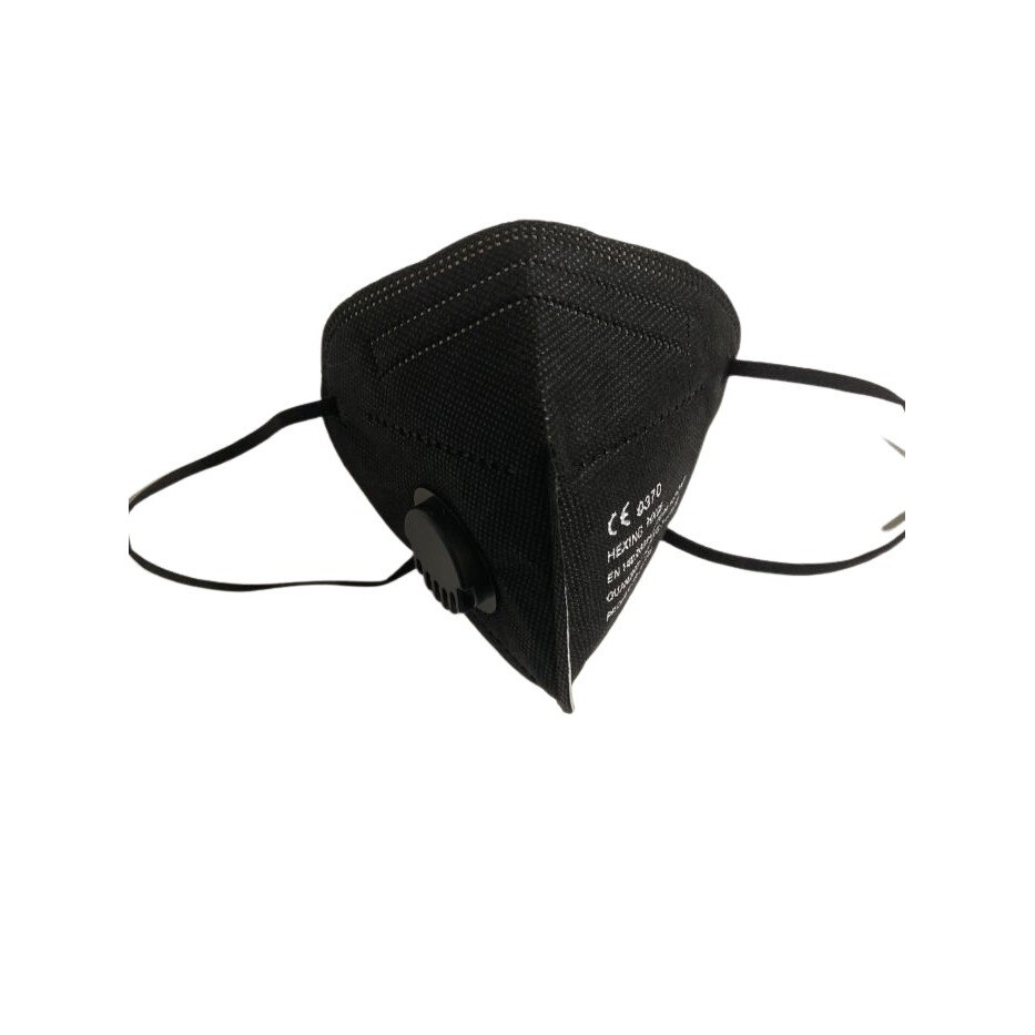 Set 35 Masti FFP2 cu Valva/Supapa, Negru, Ambalate individual, Conforma ...