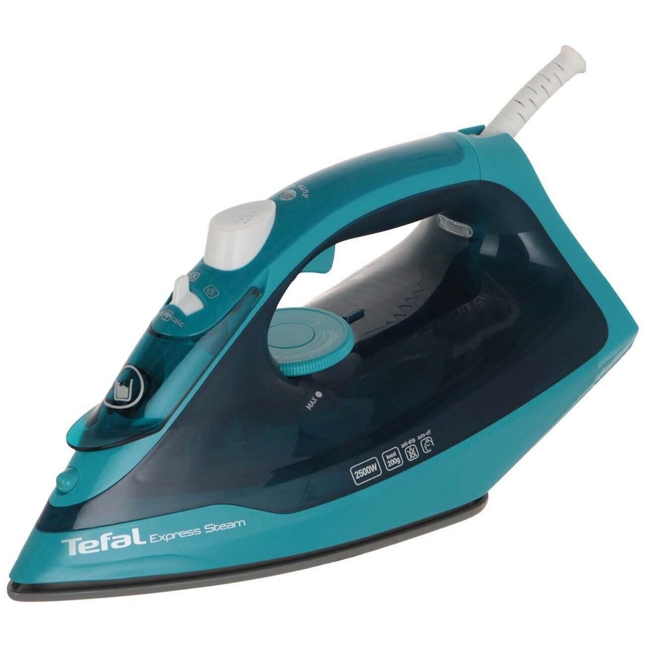 Ютия Tefal Express Steam FV2867E0, 2400 W, 270 ml, Тюркоаз - eMAG.bg