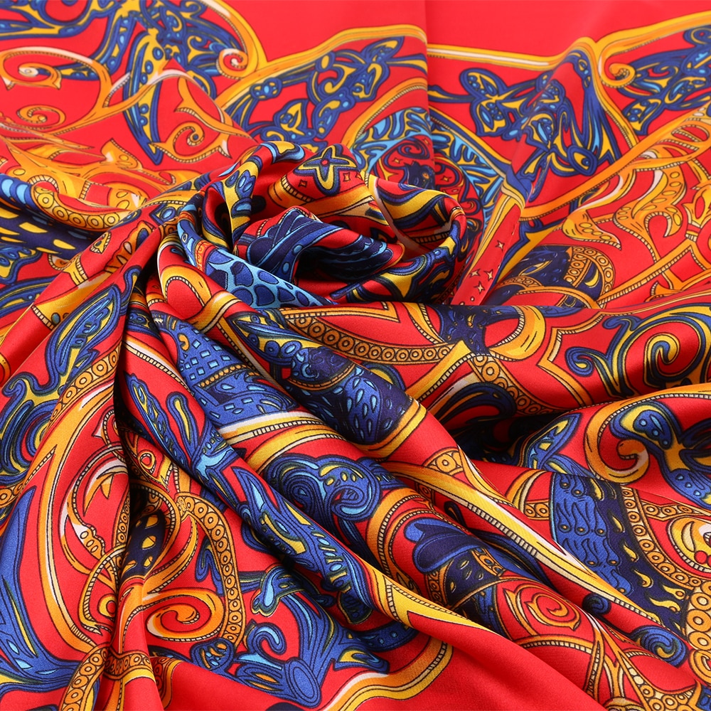 Esarfa dama, de plaja sau promenada, 110 x 110, imprimeu oriental ...