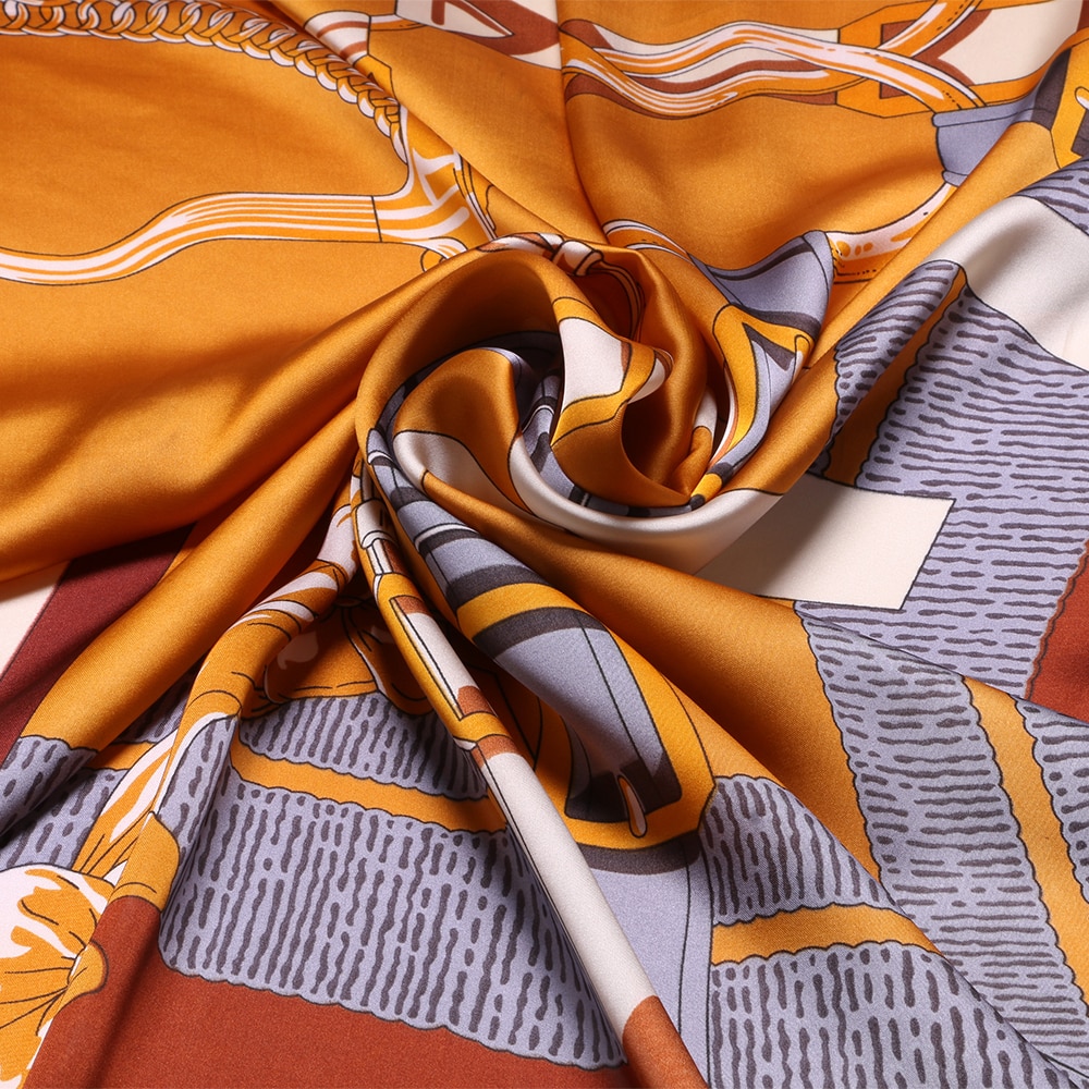 Esarfa dama, de plaja sau promenada, 90 x 90, imprimeu curele, SK07CE ...