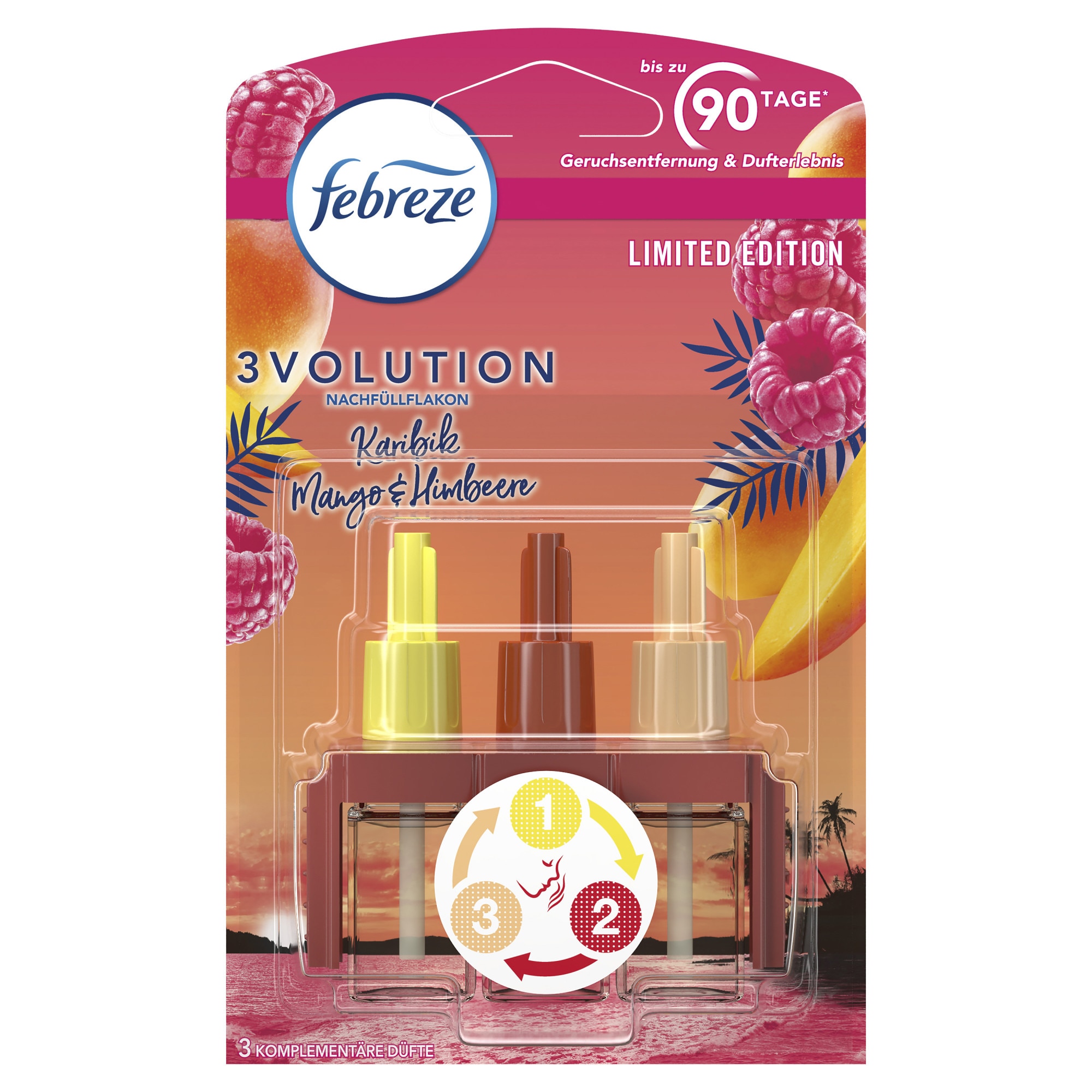 Rezerve Odorizant camera Febreze 3Volution parfum Caraibe Mango Zmeura ...