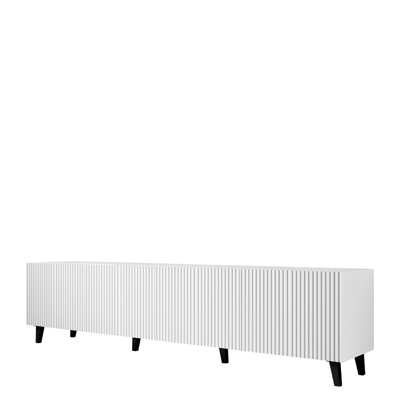 Comoda TV 200 Sinenko, MIRJAN 24, 201x53x42 cm, alb/ negru - eMAG.ro