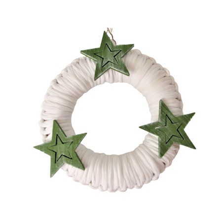 Coronita alba cu stelute din lemn - eMAG.ro
