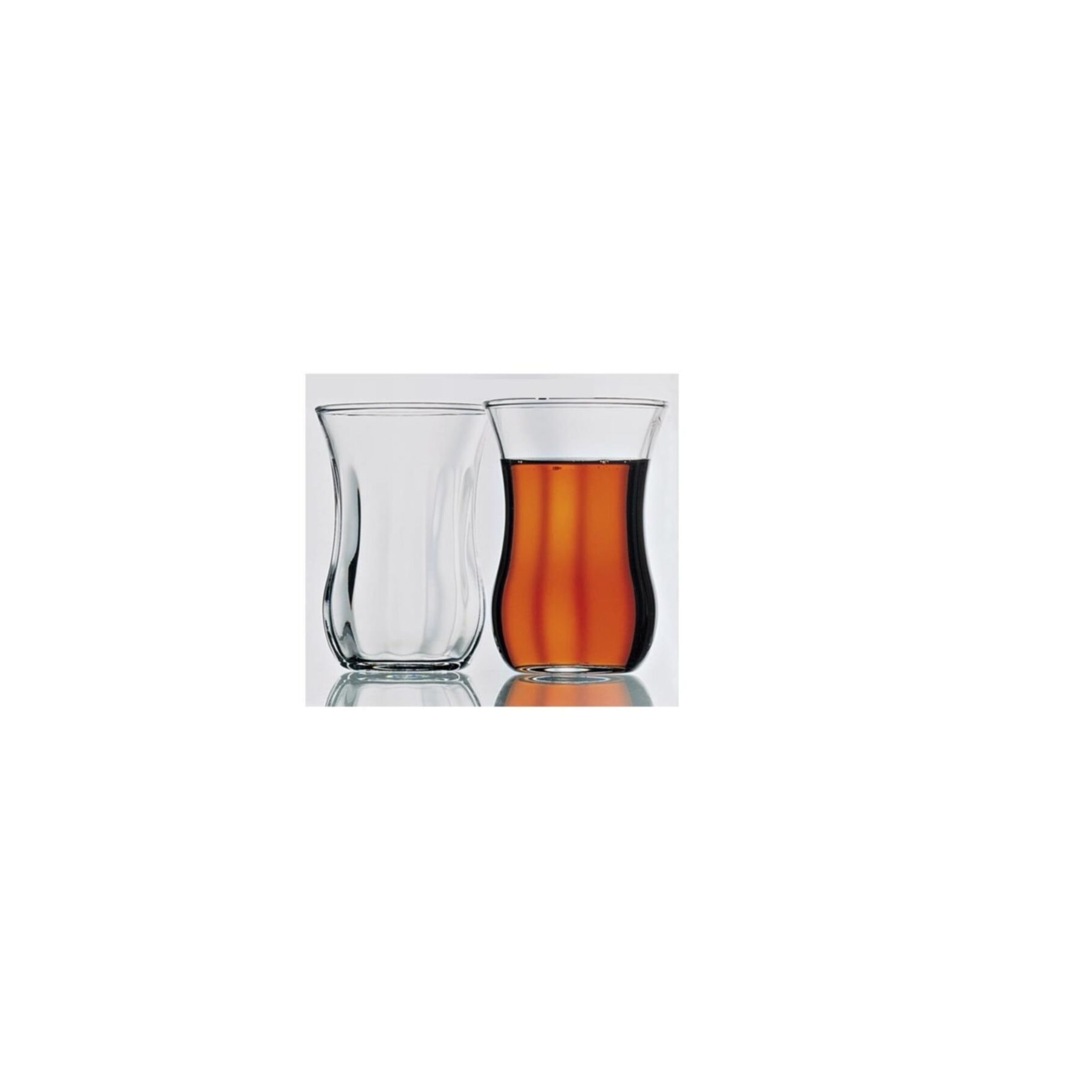 Set 6 pahare din sticla pentru ceai turcesc, Cay Bardagi, 42021, 120 CC ...