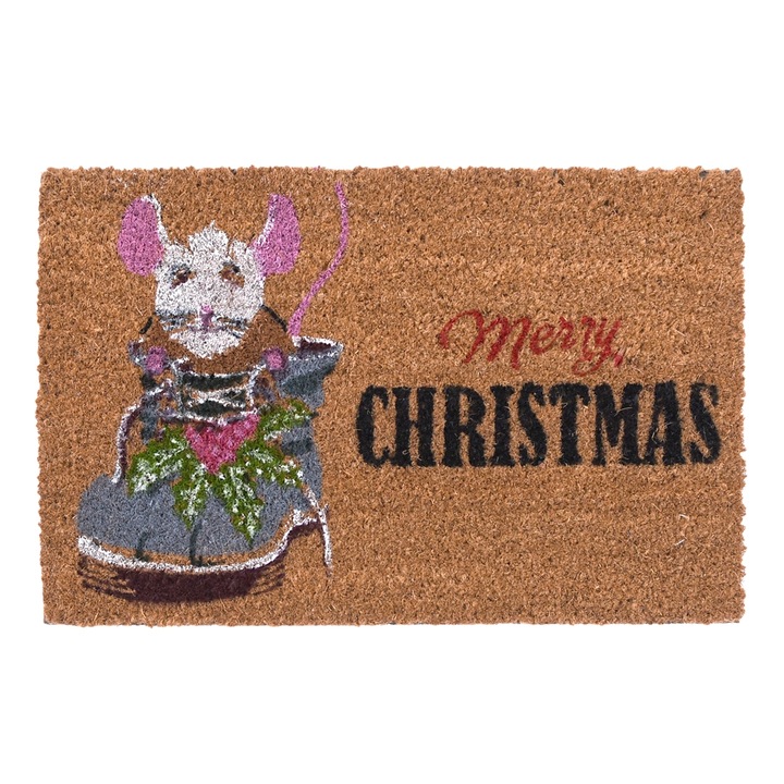 Pres intrare cu soricel si mesaj Craciun 60 cm - eMAG.ro