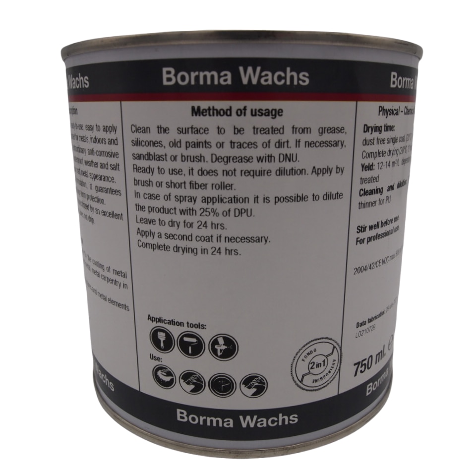 Fém/cink alapozófesték, Borma Wachs, Borma Color, 750 ml, cink színű - eMAG.hu